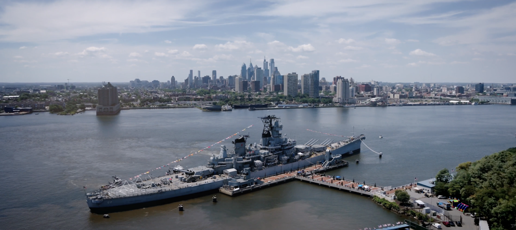 An Inside Look On Filming the Battleship New Jersey’s Historic Move - Elevated Angles LLC